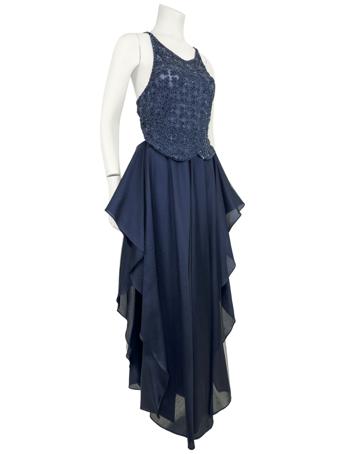 Navy Blue Evening Ensemble – Vintage Couture