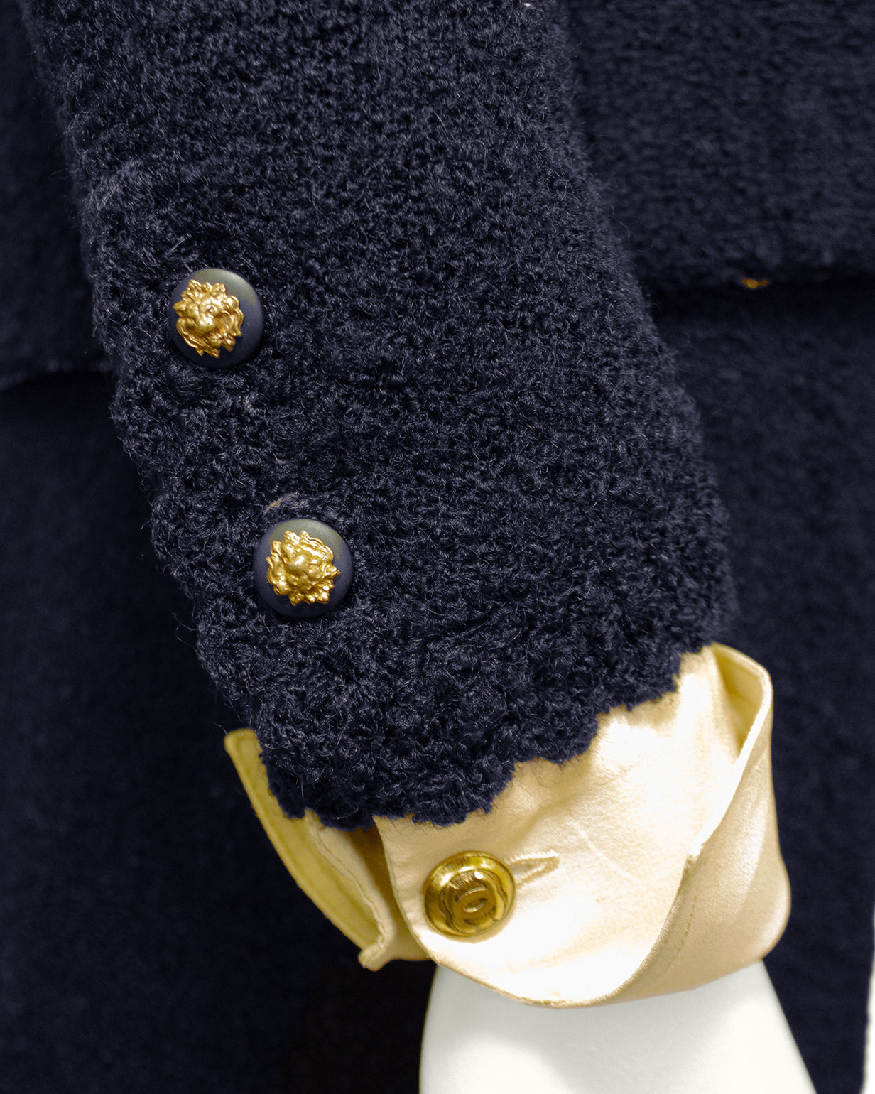 Navy Blue Boucle Suit Made for Kitty D'Alessio – Vintage Couture