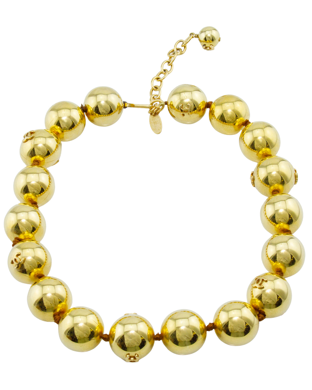 1988 Collection 27 Jumbo Gold Ball Choker – Vintage Couture