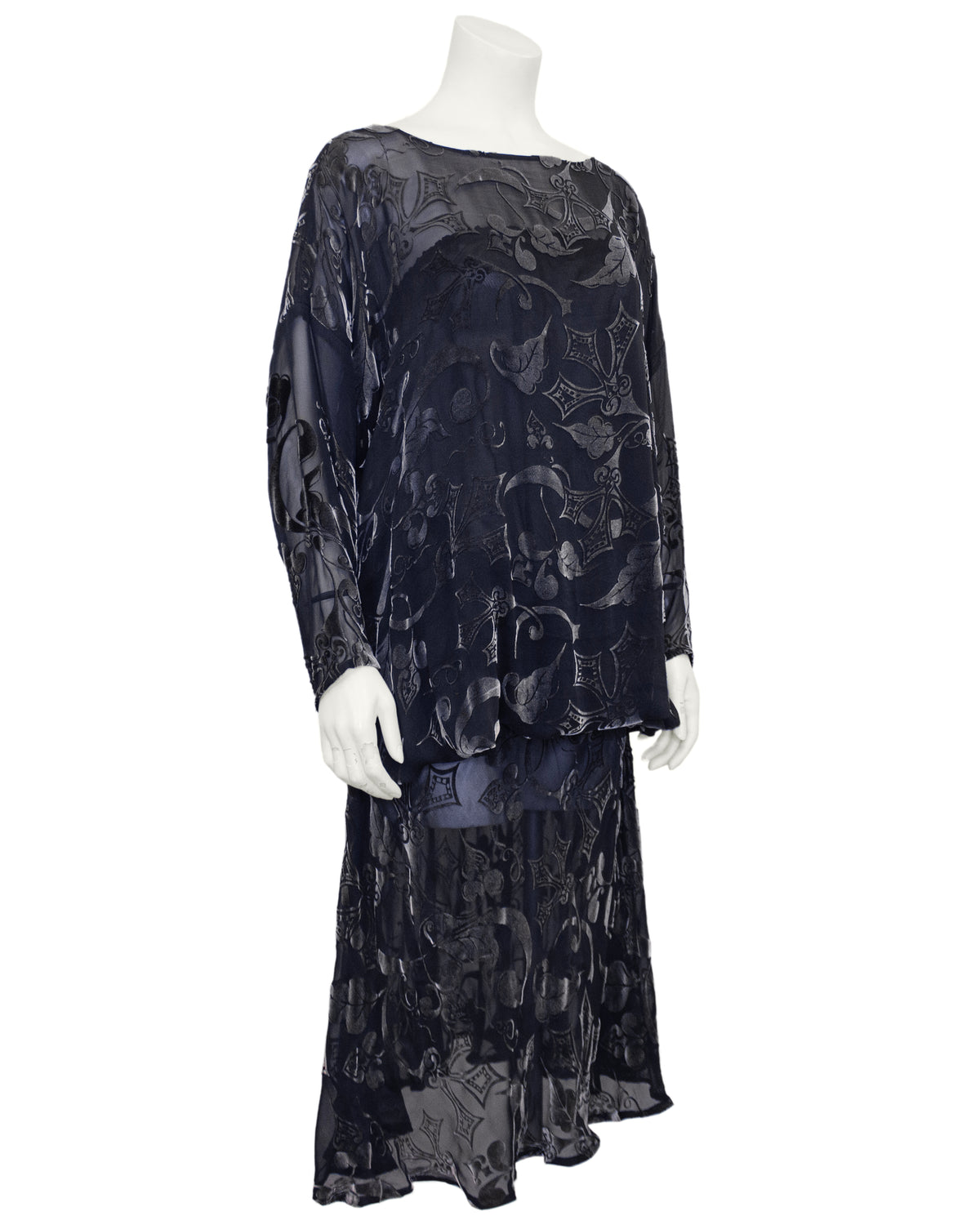 Gunmetal Devoree Velvet Dress – Vintage Couture