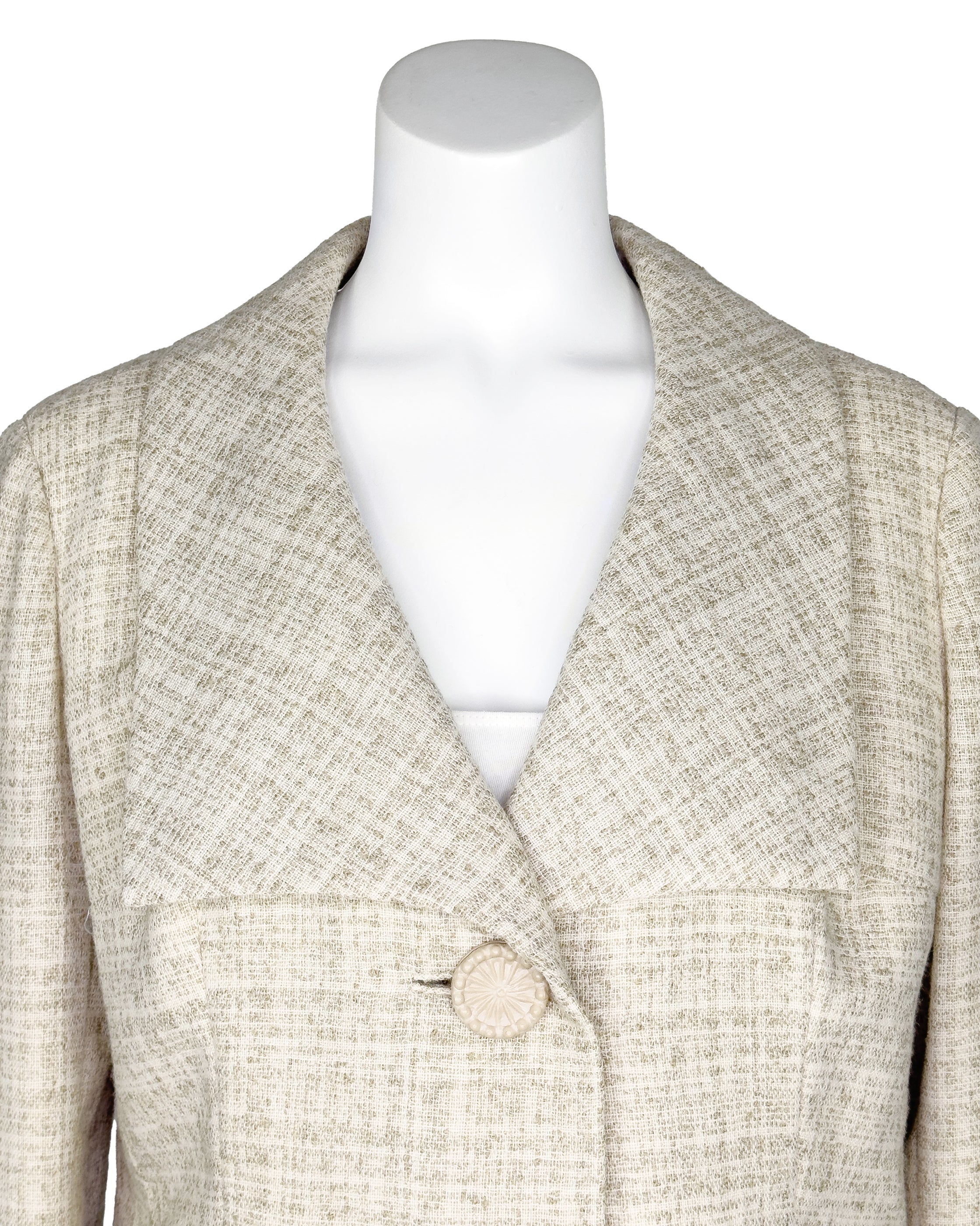 Cream Wool and Linen Jacket – Vintage Couture
