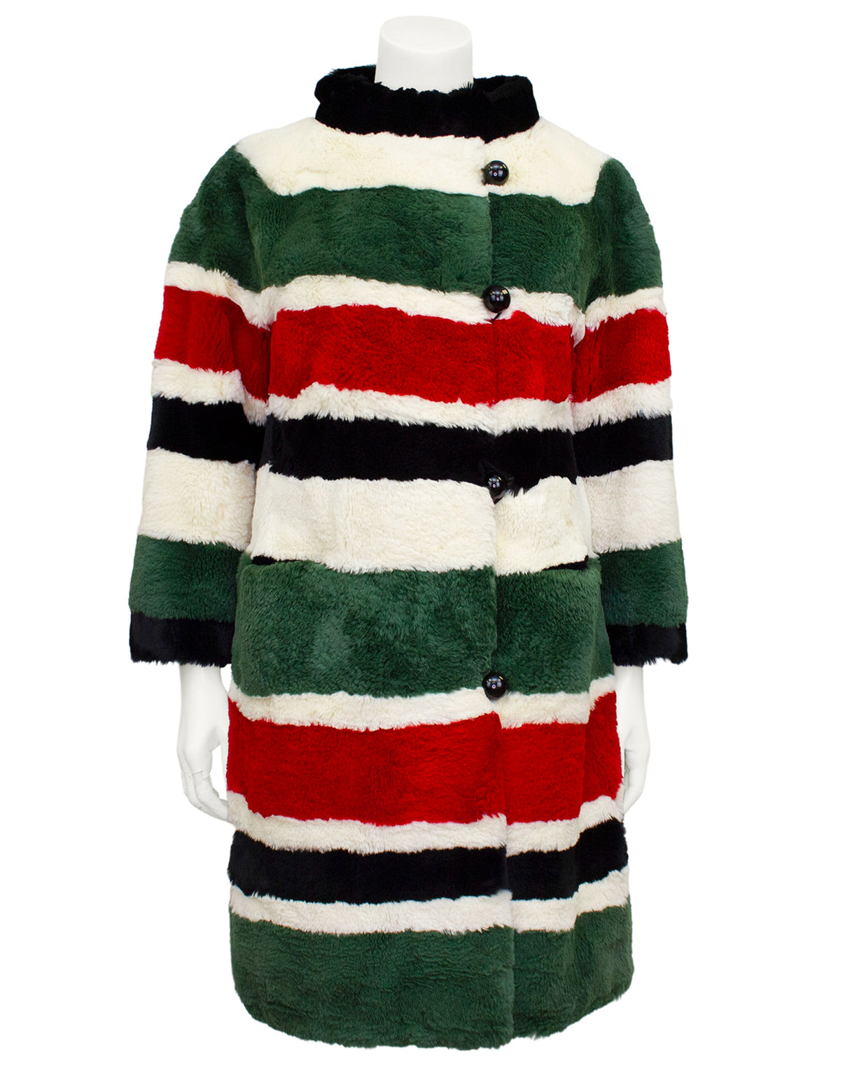 Striped Sheared Beaver Mini Coat – Vintage Couture