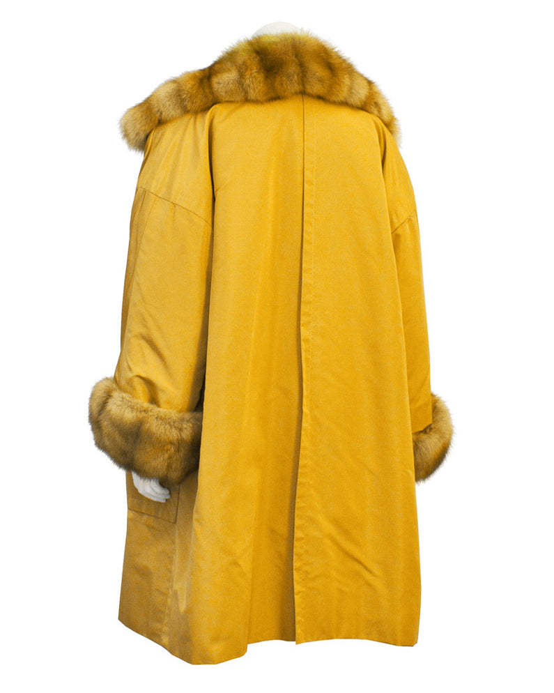 Golden Sable Trimmed Coat – Vintage Couture