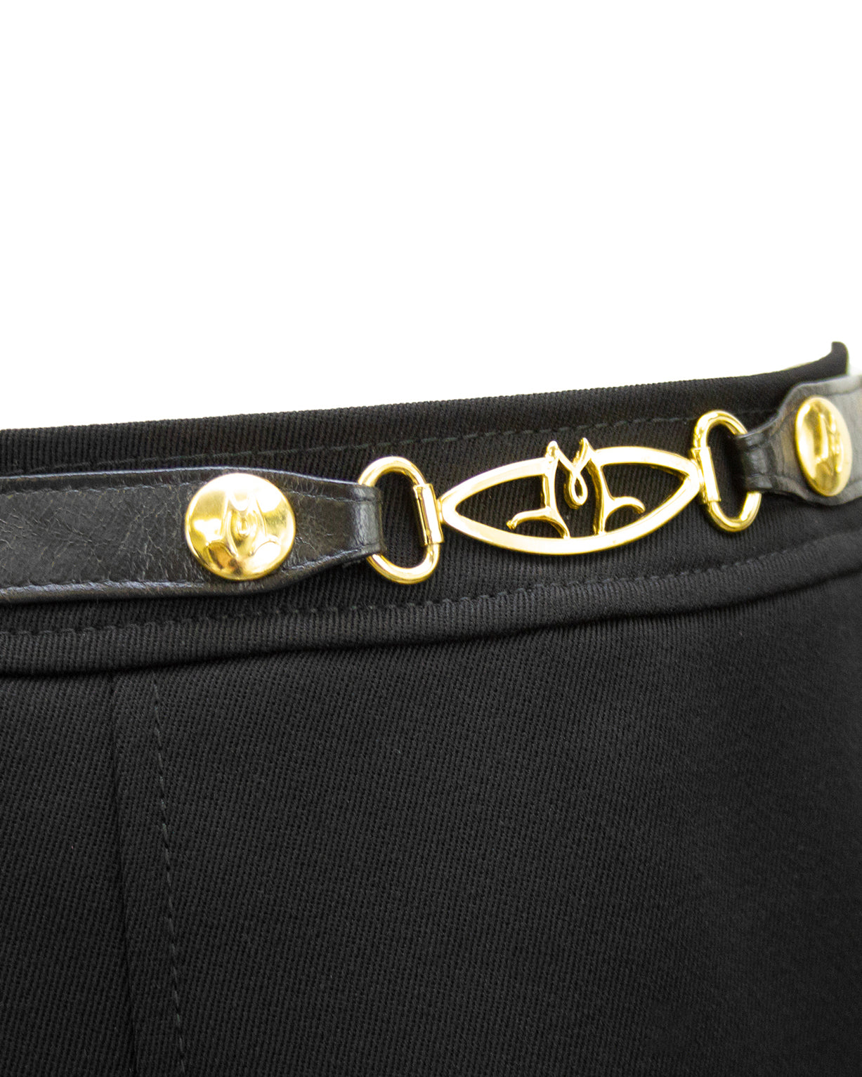 Black Wool Gabardine Pleated Skirt – Vintage Couture