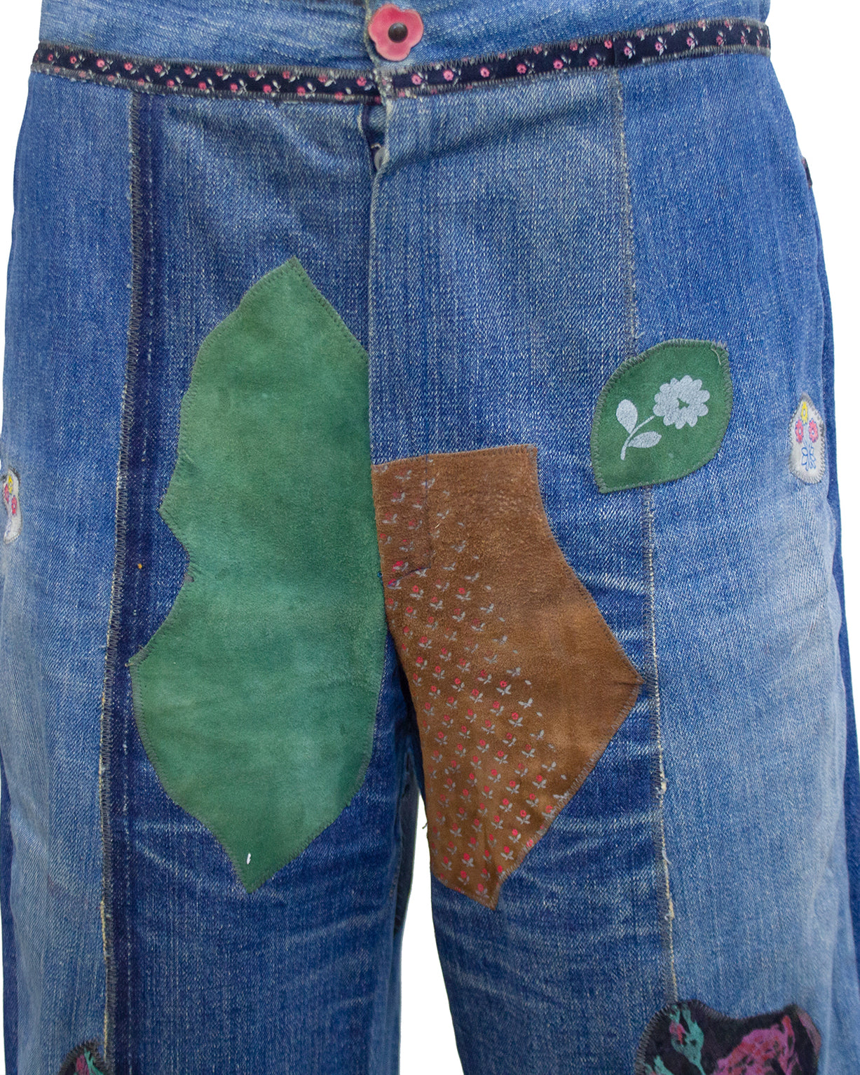 Blue Patchwork Jeans – Vintage Couture