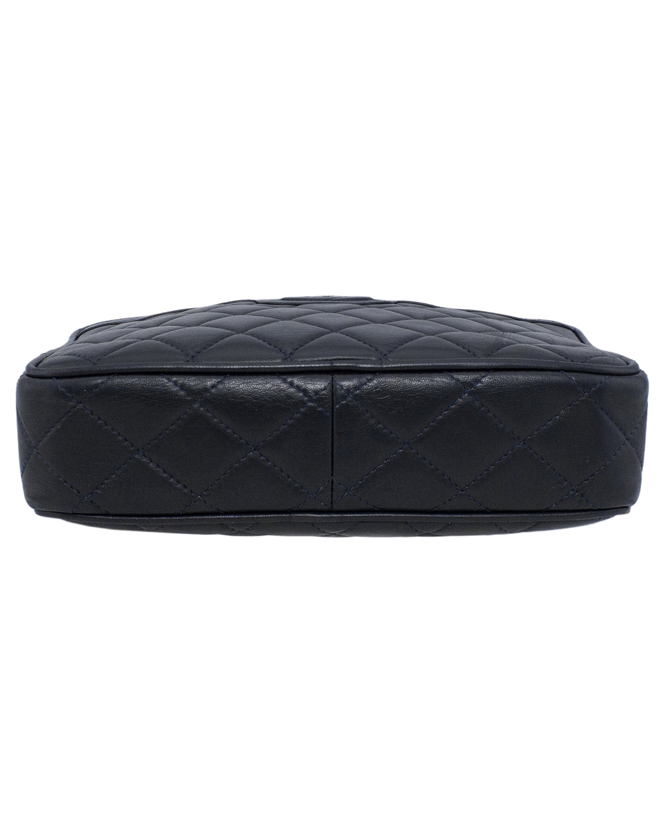 Navy Blue Quilted Leather Large Camera Bag – Vintage Couture