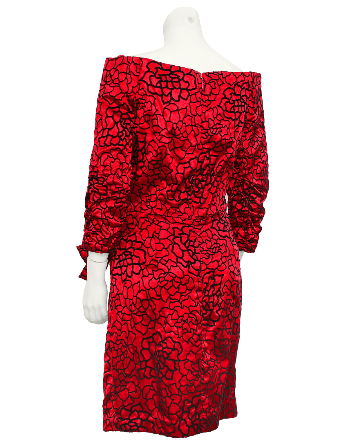 Red and Black Cocktail Dress – Vintage Couture