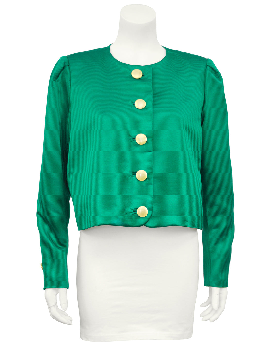 Green Silk Jacket – Vintage Couture