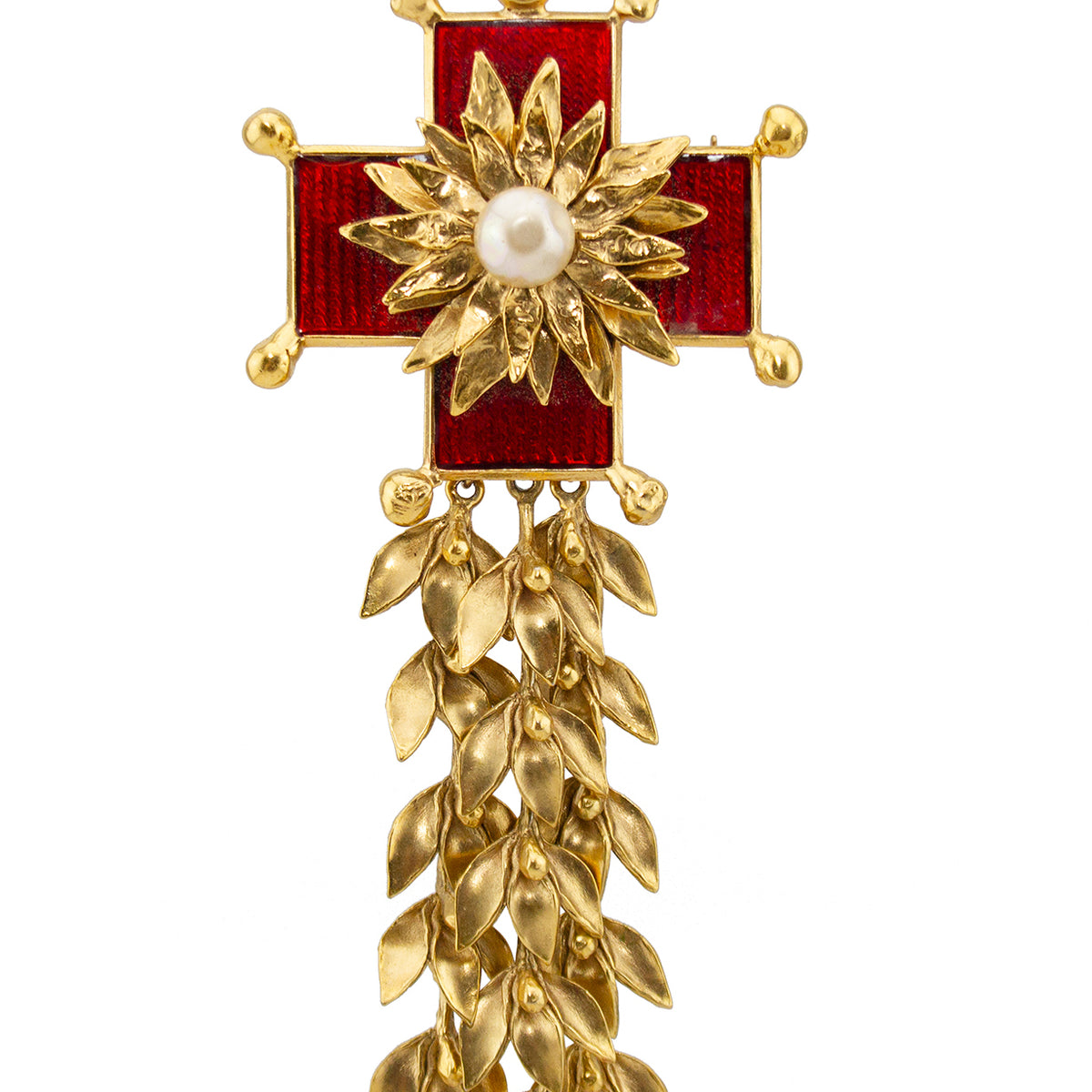 Red and Gold Maltese Cross Pin/Pendant – Vintage Couture